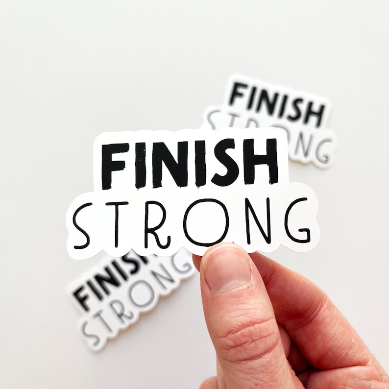 Finish Strong Sticker Track and Field Sticker Track - Etsy