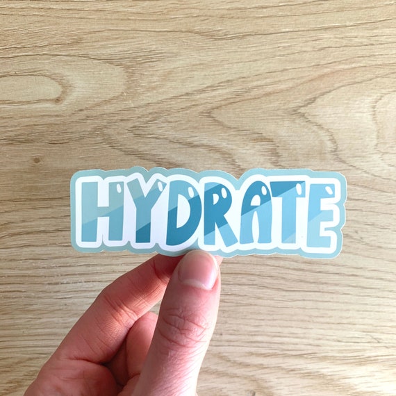 Hydrate Sticker Drink Water Sticker Runner Stickers Workout | Etsy