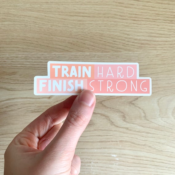 Train Hard Sticker Workout Sticker Track Stickers XC | Etsy