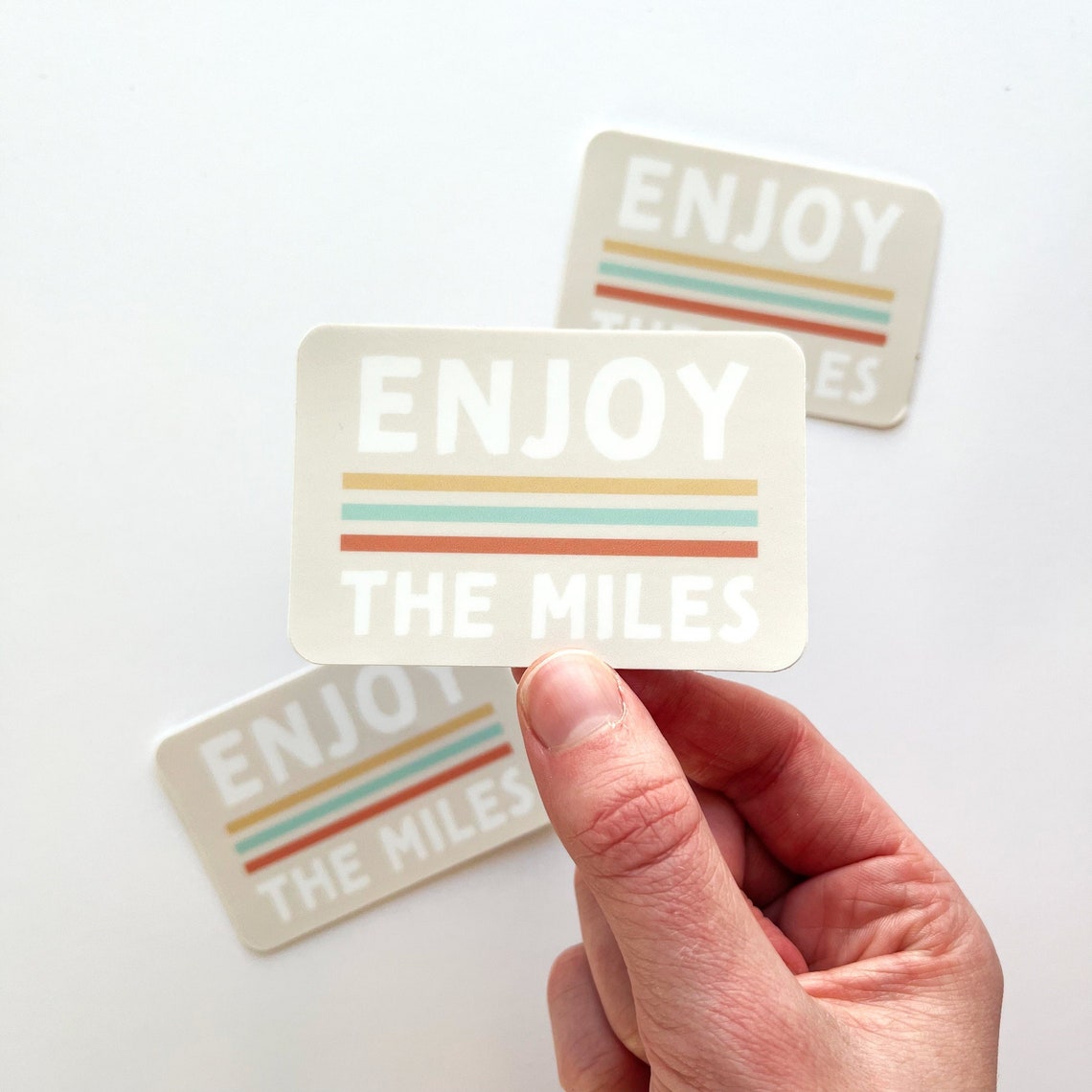 Enjoy the Miles Sticker, Running Stickers, Runner Gift, Run Stickers ...