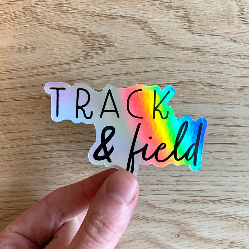 Holographic Track and Field Sticker Track Stickers Runner | Etsy