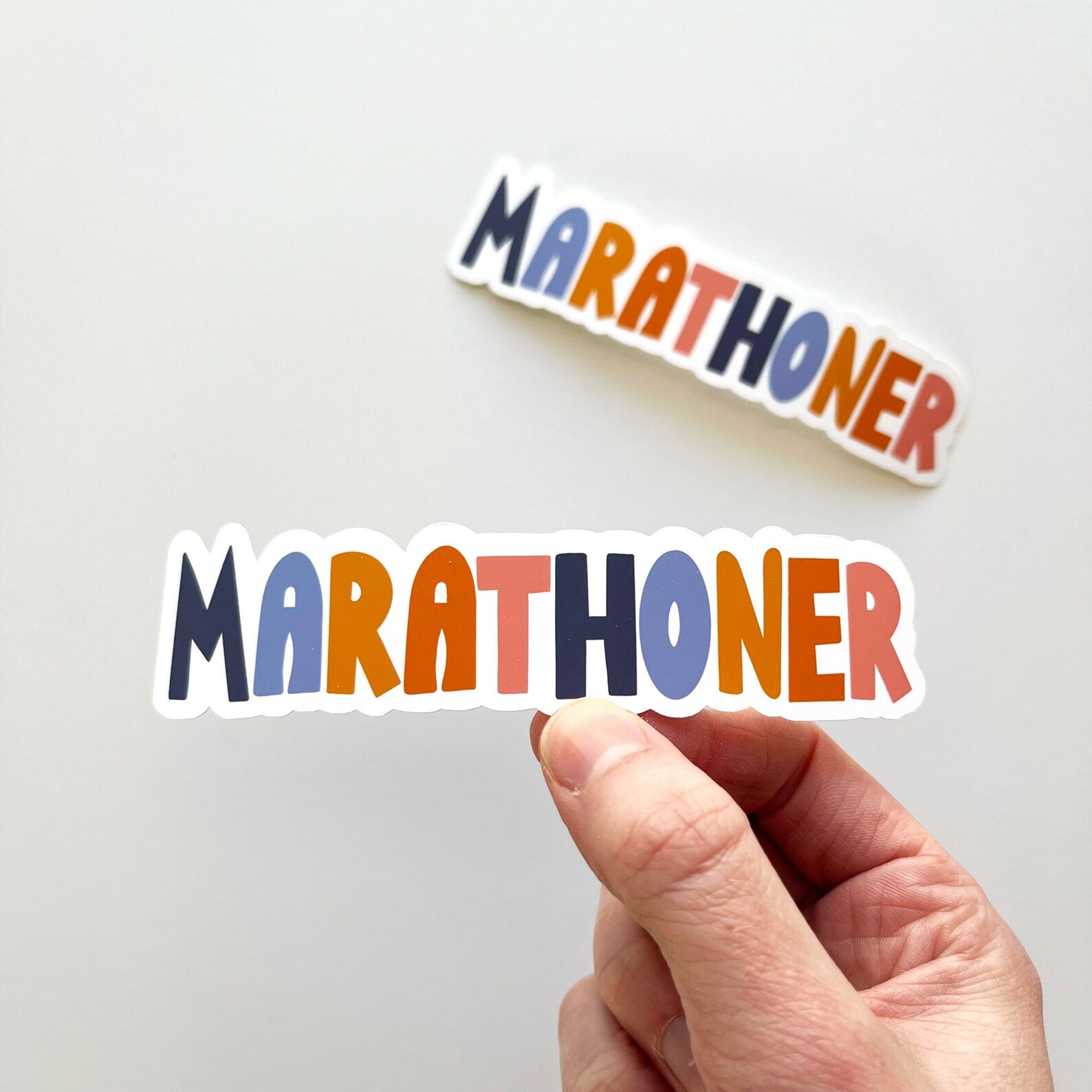 Marathoner Waterproof Sticker, Runner Gift (4.8" X 1") - Etsy