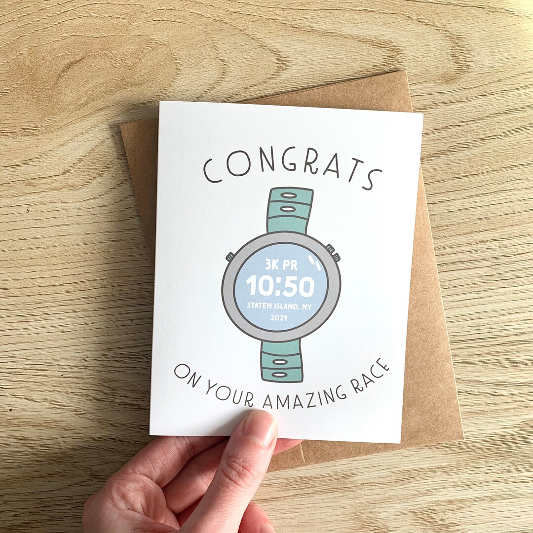 Custom Runner Card, Runner Congrats, Cards for Runner, Runner Race ...
