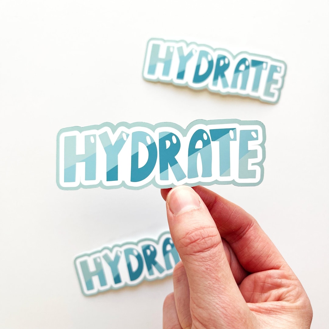 Hydrate Sticker, Drink Water Sticker, Runner Stickers, Workout Stickers ...