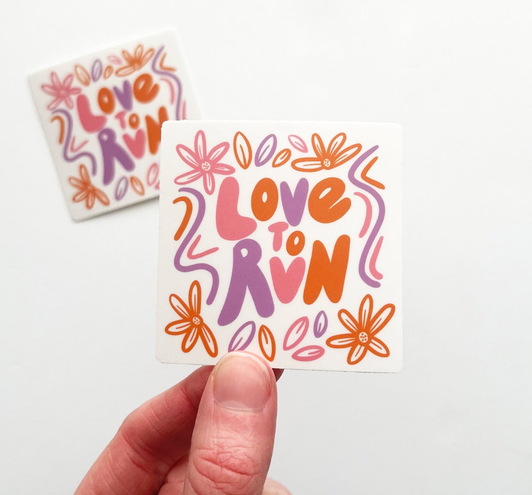 Love to Run Sticker, Running Stickers, Runner Stickers, Runner Gifts ...