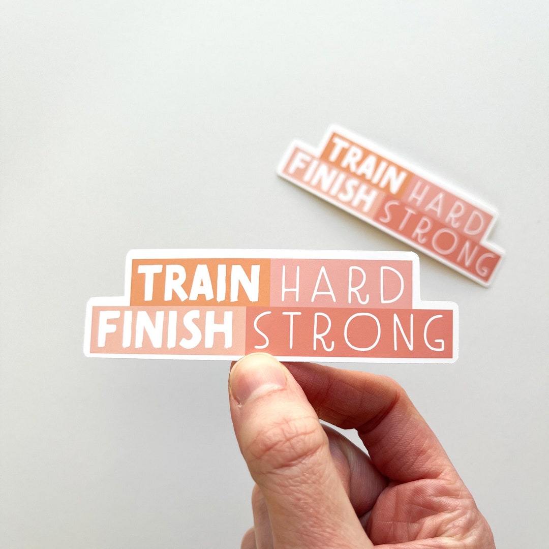 Train Hard Sticker, Workout Sticker, Track Stickers, XC Stickers ...