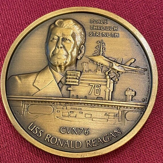 CVN76 USS Ronald Reagan Peace Through Strength 40 Year Navy - Etsy