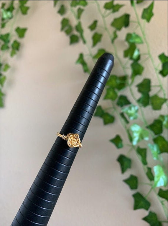 Wire Wrapped Rose Ring | Etsy