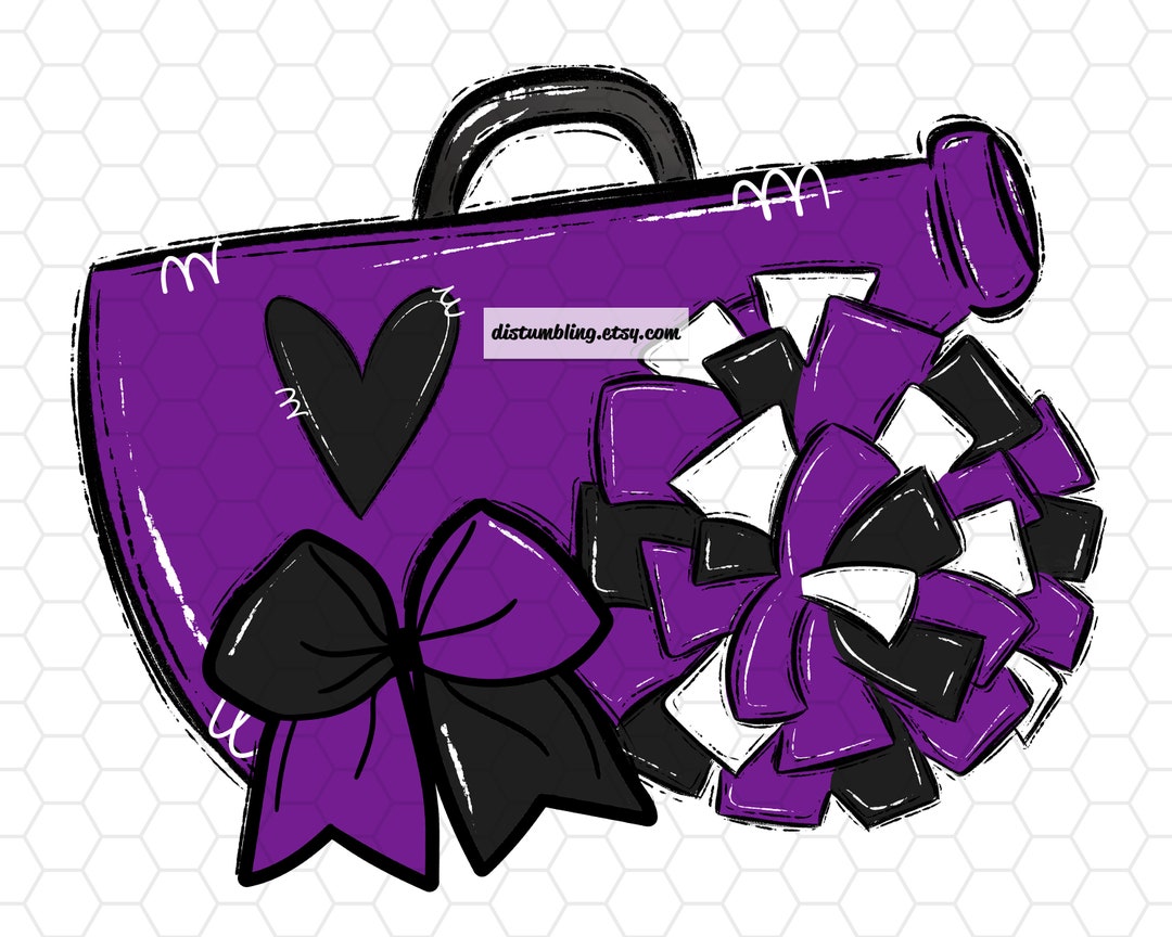 Cheer Purple Black Cheerleading Spirit Wear Sublimation Designs ...