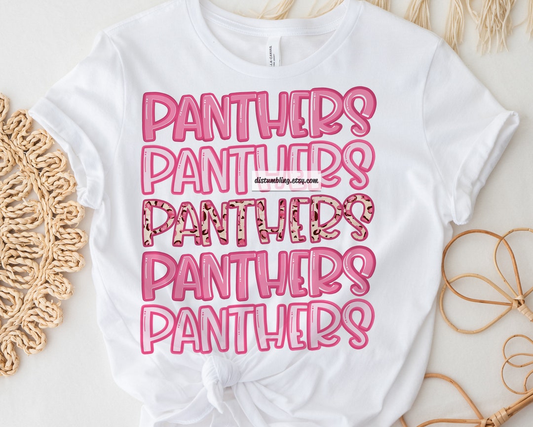 PANTHERS Football Pink Breast Cancer Awareness Pink Ribbon Month ...