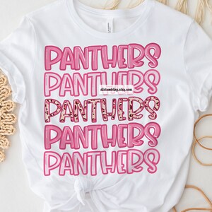 PANTHERS Football Pink Breast Cancer Awareness Pink Ribbon Month ...