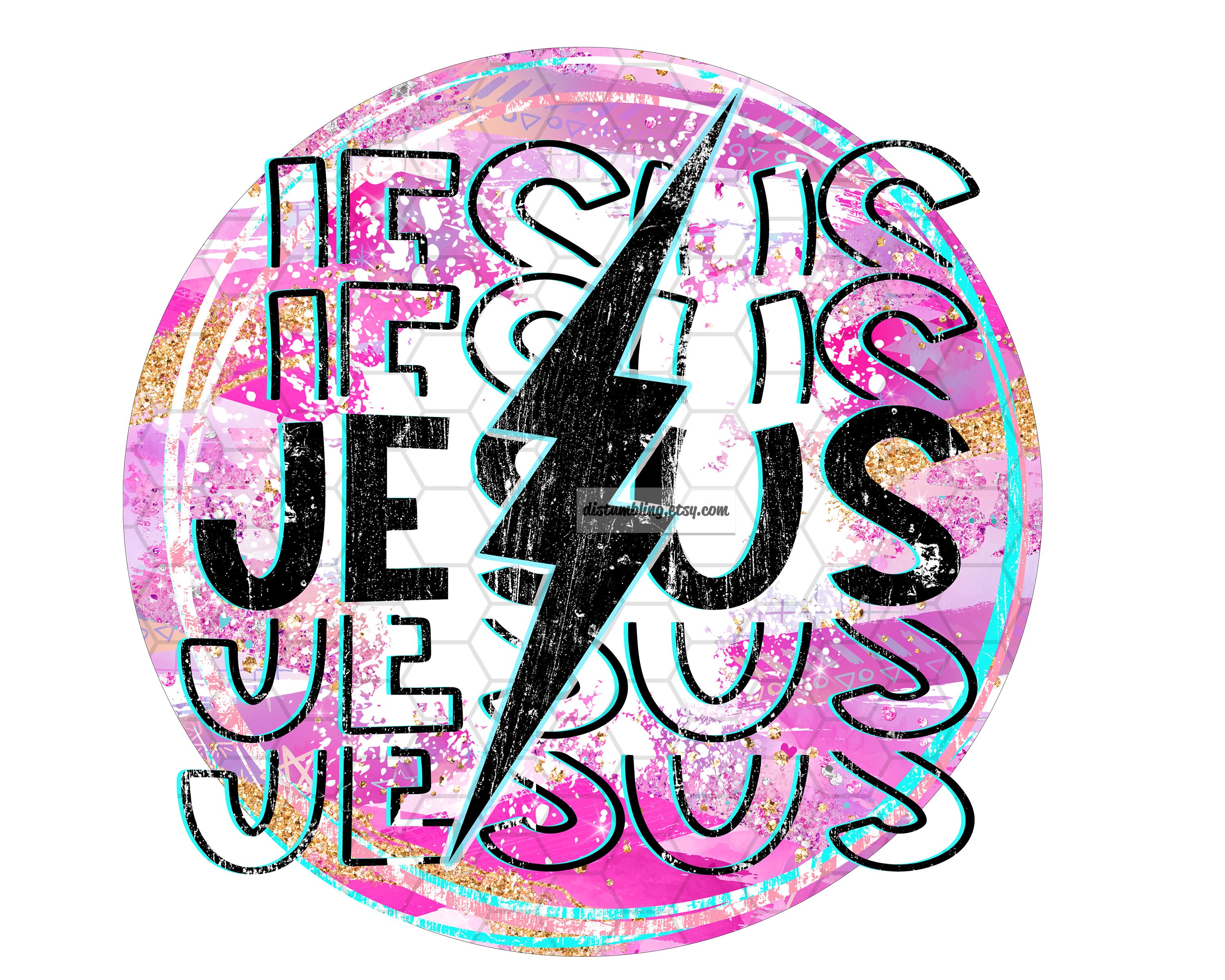 JESUS Lightning Bolt PNG Strike Sublimation Designs - Etsy