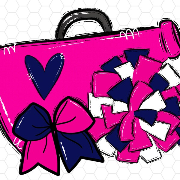 Navy Blue Hot Pink - Etsy