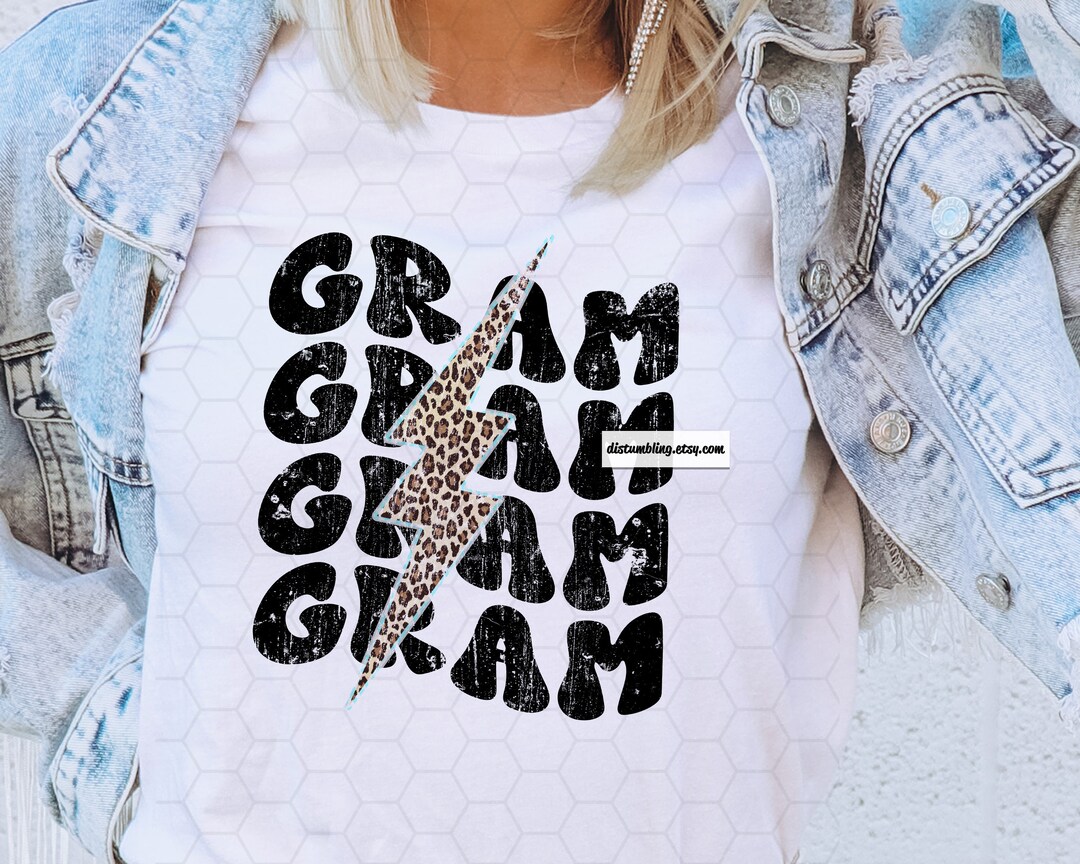 Gram Lightning Bolt Leopard Cheetah Print Sublimation Designs - Etsy