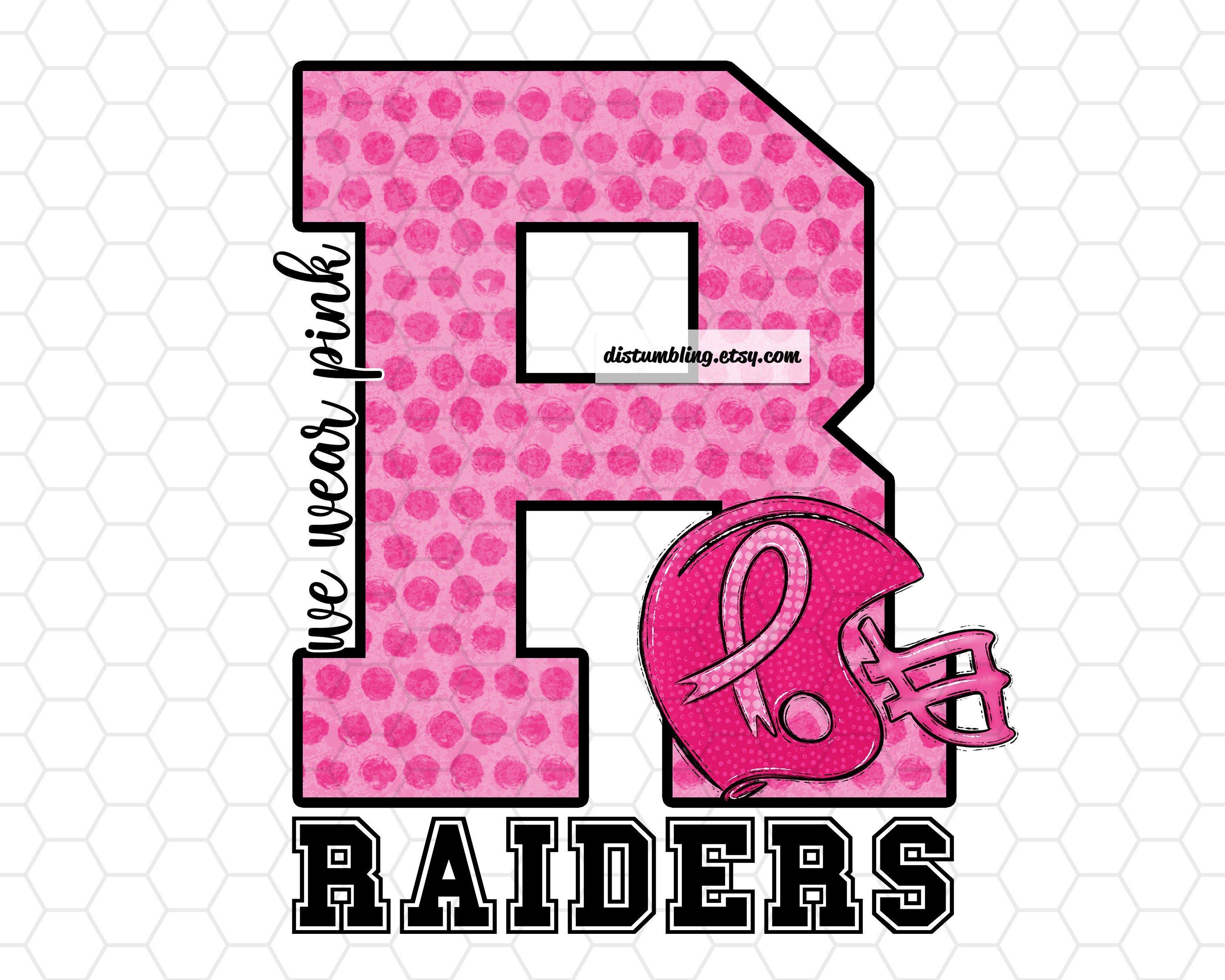 RAIDERS Football We Wear Pink Breast Cancer Awareness Pink - Etsy