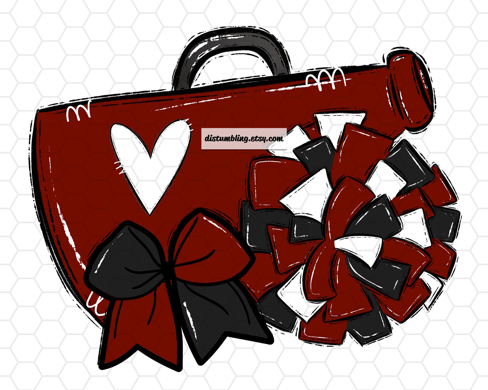 Cheer Maroon Black White Cheerleading Spirit Wear Sublimation - Etsy