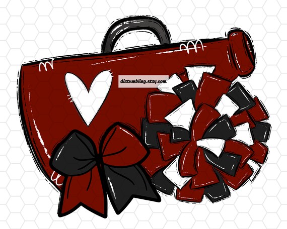 Cheer Maroon Black White Cheerleading Spirit Wear Sublimation - Etsy