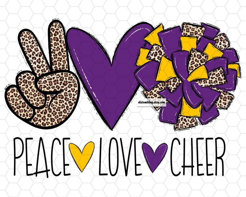 CHEER PNG BUNDLE Purple Gold Cheetah Print Cheerleading Spirit - Etsy