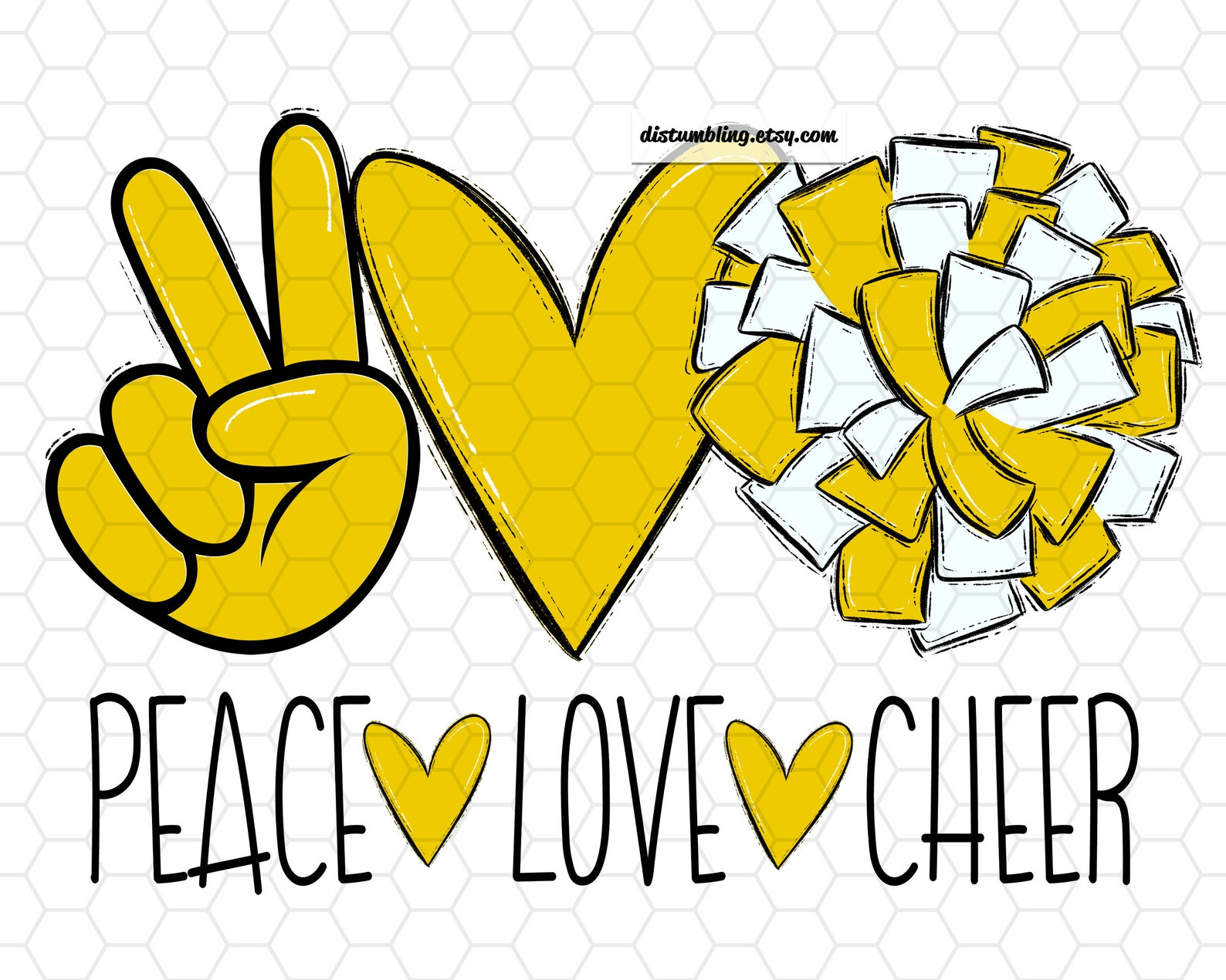 Cheer Yellow White Cheer Sublimation Sublimation Designs Sublimation ...