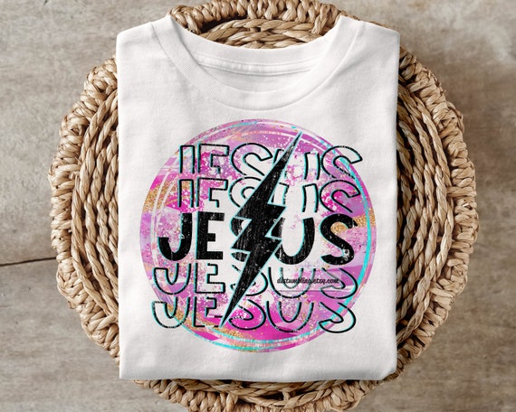 JESUS Lightning Bolt PNG Strike Sublimation Designs - Etsy