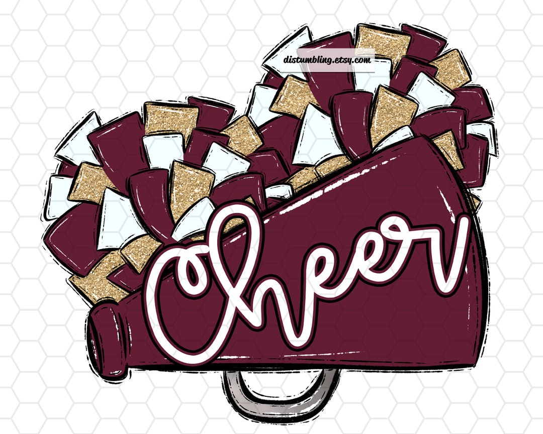 Cheer Maroon Gold Cheer Sublimation Sublimation Designs Sublimation ...