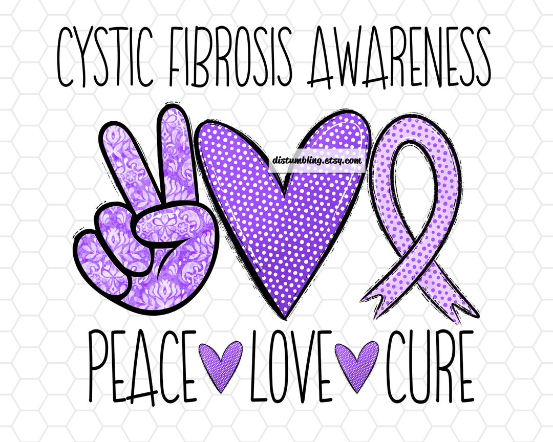 CYSTIC Fibrosis Awareness Purple Ribbon Month May Sublimation Designs ...