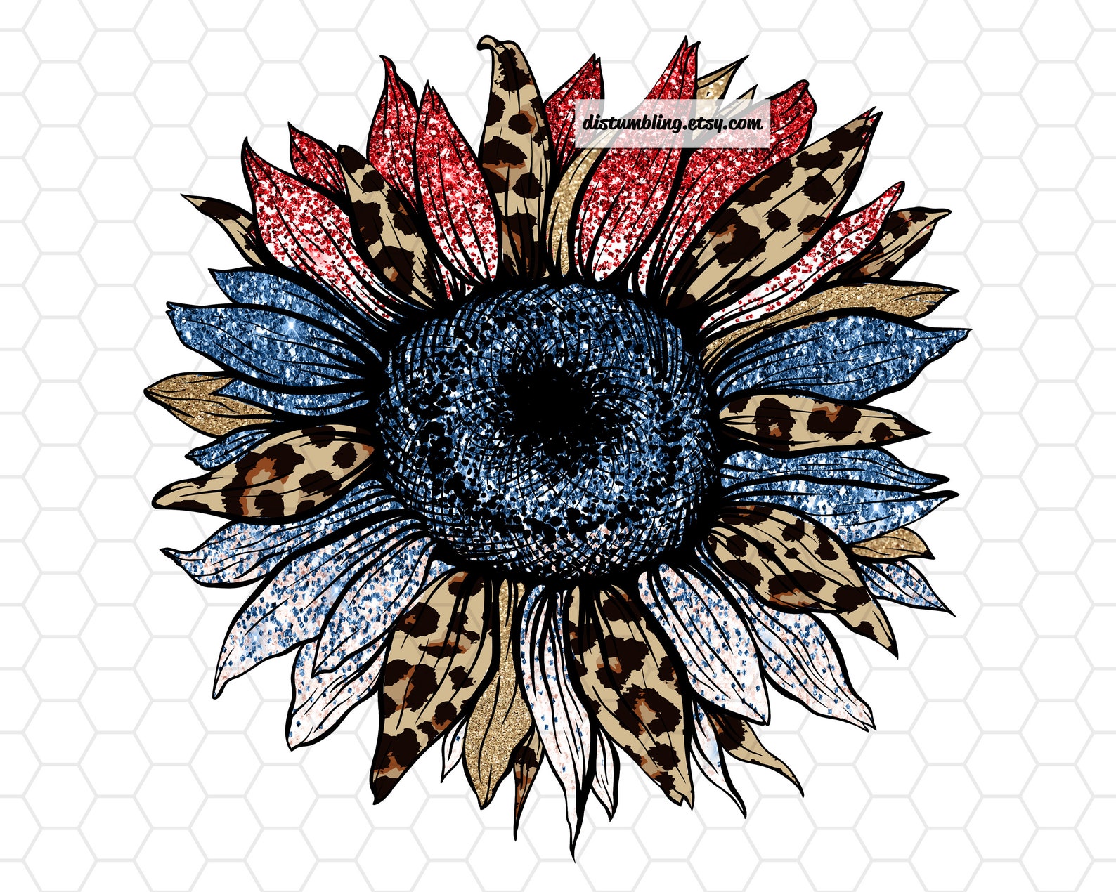 4th of July Glitter Leopard Cheetah Print Print Sunflower - Etsy
