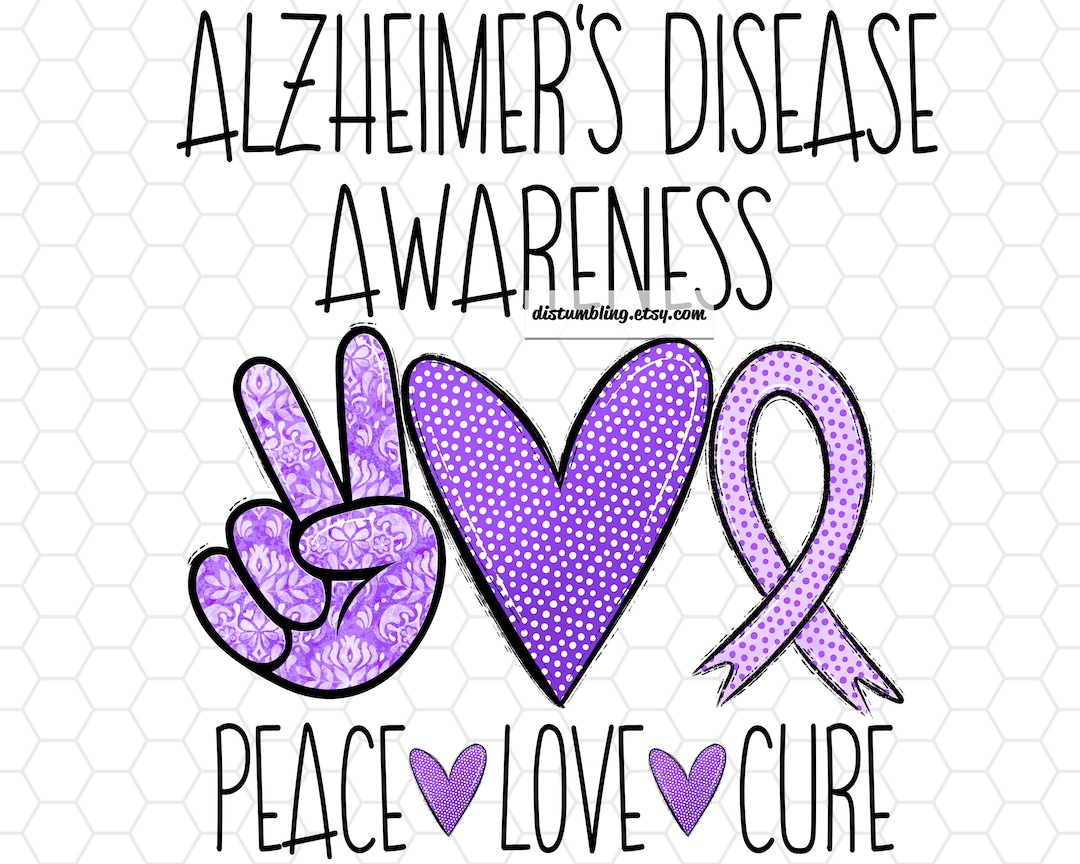 Alzheimers Awareness Purple Ribbon Month November Sublimation Designs ...
