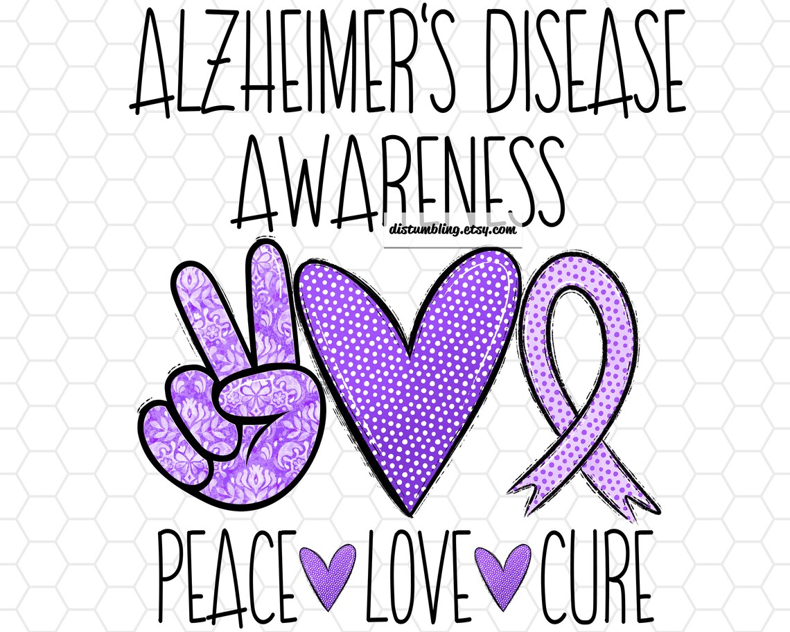 Alzheimers Awareness Purple Ribbon Month November Sublimation - Etsy