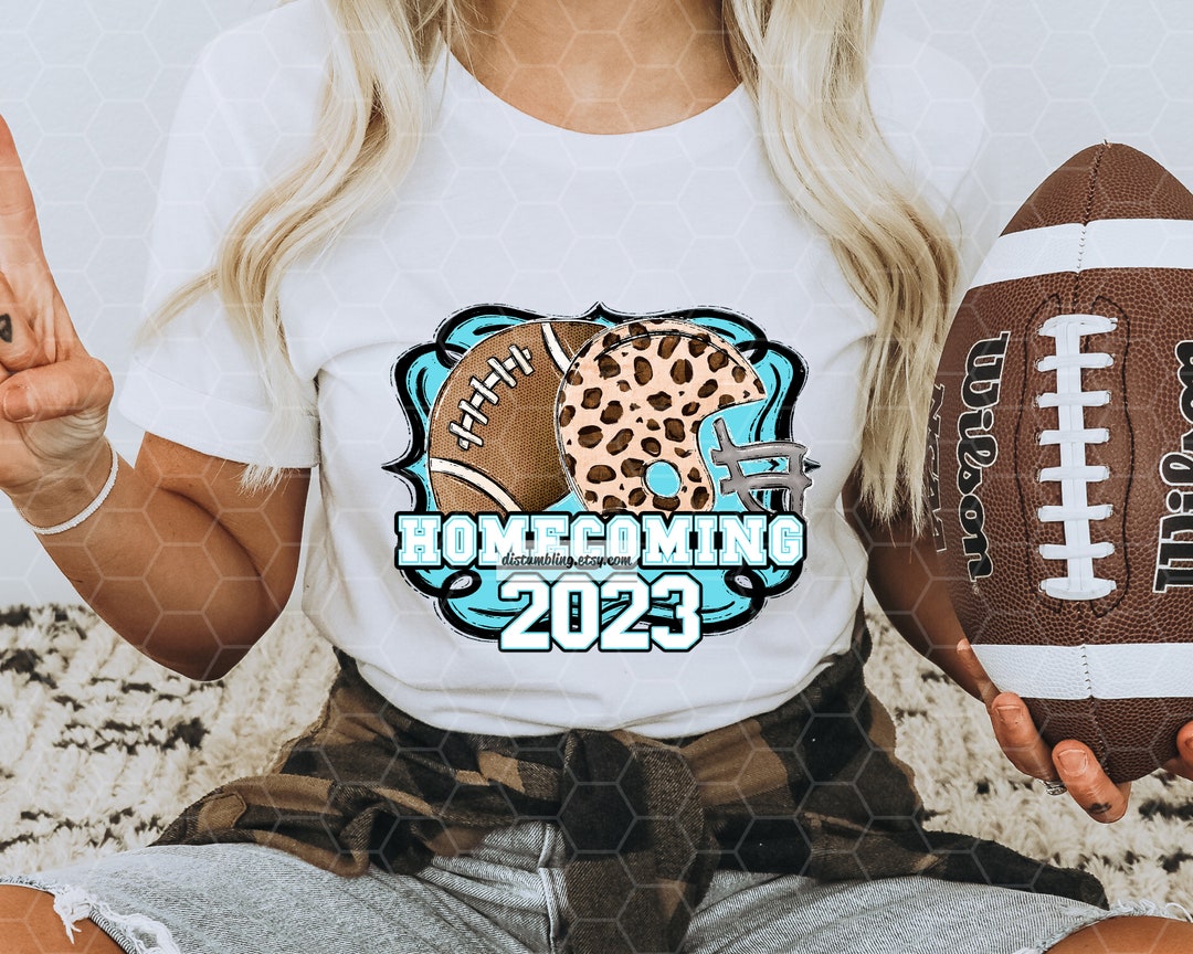 HOMECOMING 2023 Cheetah Print Sublimation Design Download Aqua Blue and ...