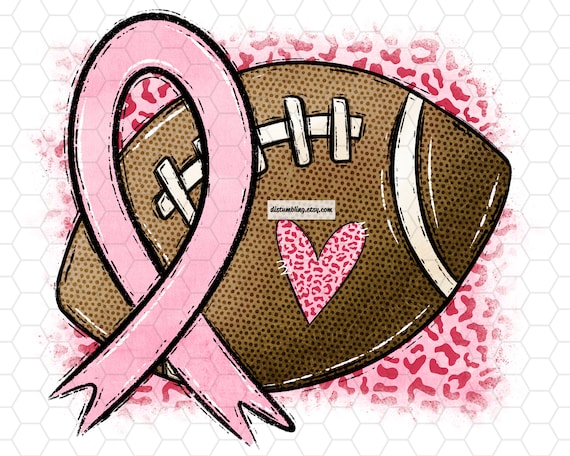 Tackle Cancer Football Breast Cancer Awareness Pink Ribbon - Etsy
