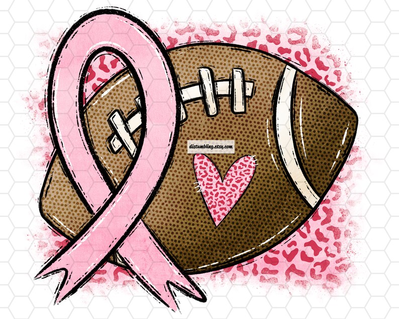 Tackle Cancer Football Breast Cancer Awareness Pink Ribbon - Etsy