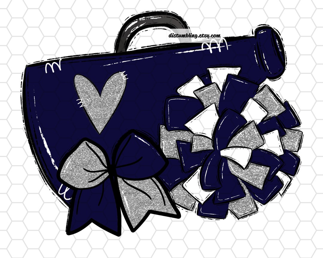 Cheer Navy Silver Cheerleading Spirit Wear Sublimation Designs ...