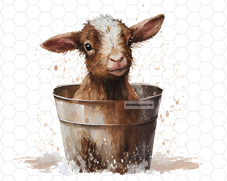 Cute Goat Farm Sublimation PNG Cute Animals Downloads PNG - Etsy