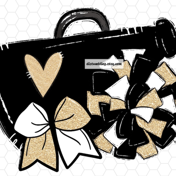 Black and Gold Cheer Svg - Etsy