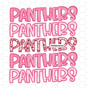 PANTHERS Football Pink Breast Cancer Awareness Pink Ribbon Month ...