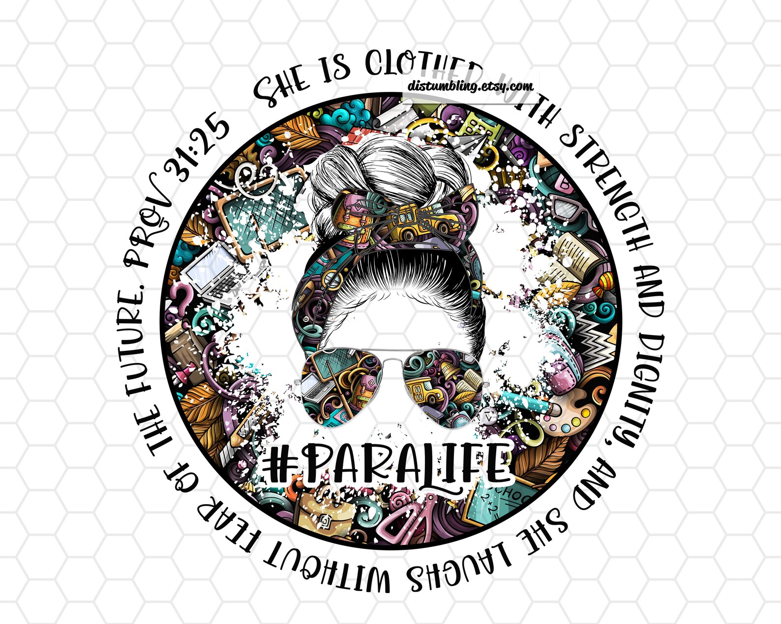 Para Life Proverbs 31 She is Clothed With Strength Mom Bun - Etsy