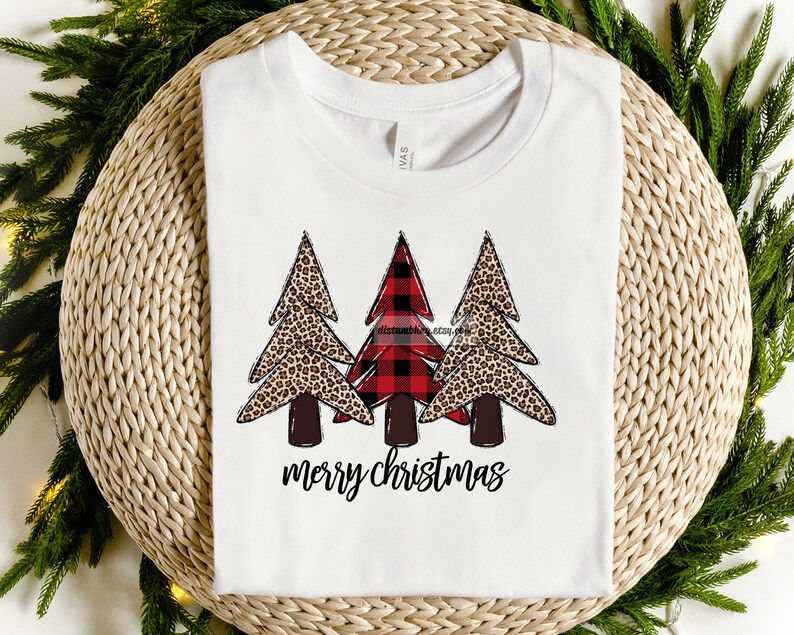Christmas Trees Sublimation Designs Merry Christmas - Etsy