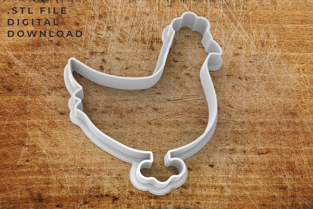 Chicken Cookie Cutter STL File - Etsy