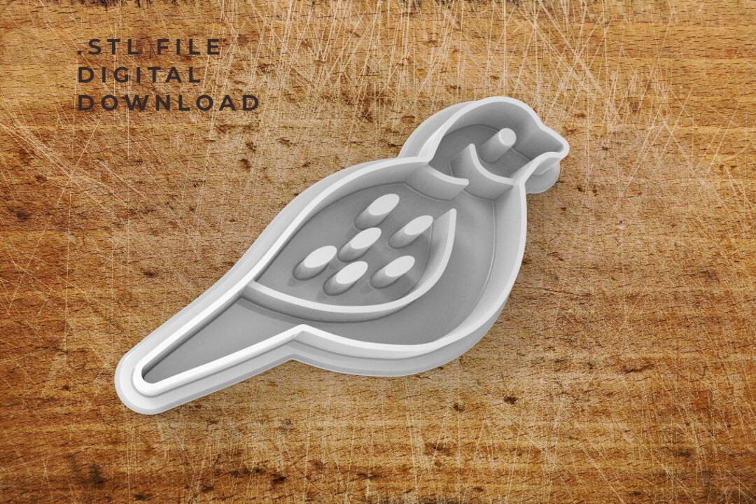 Quail Cookie Cutter STL File With Embossing Features - Etsy