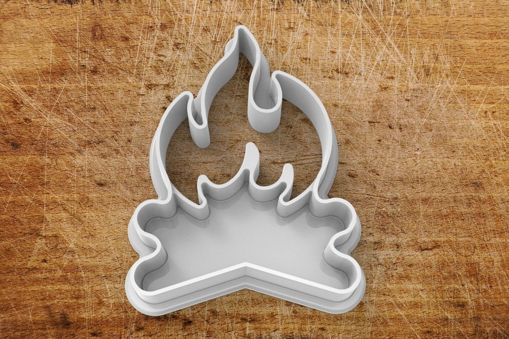 Camp Fire Cookie Cutter STL File With Embossing Features - Etsy