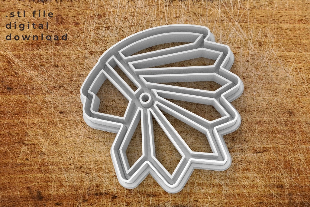 Indian Cookie Cutter STL File With Embossing Features - Etsy