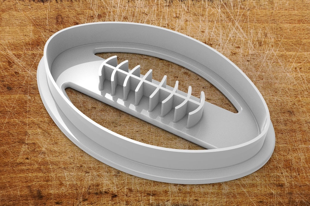 Football cookie cutter STL file with Embossing Features | Etsy
