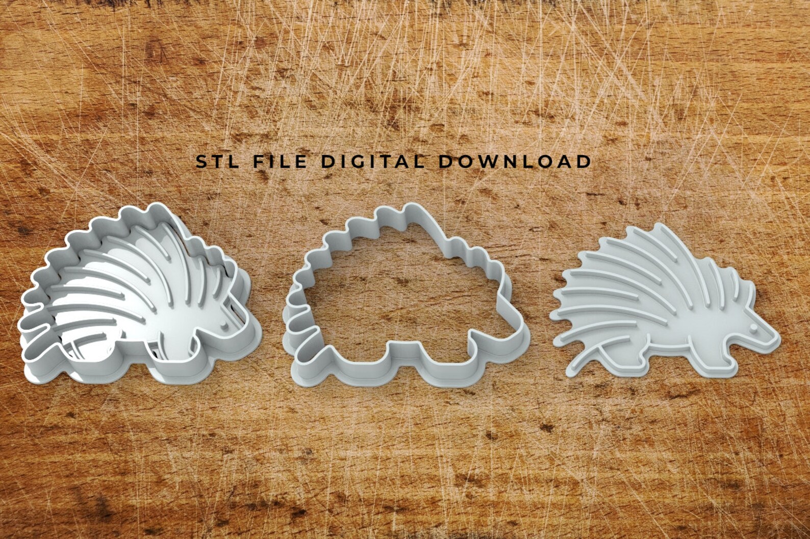 Porcupine Cookie Cutter STL File With Debossing Tool - Etsy
