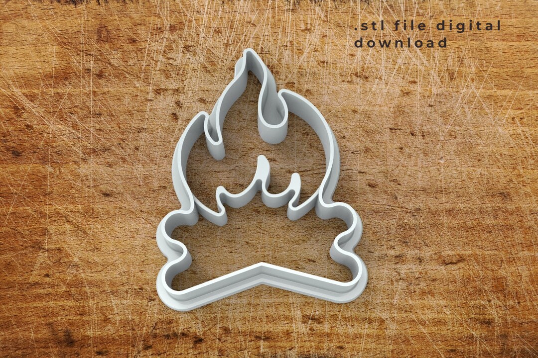 Camp Fire Cookie Cutter STL File With Embossing Features - Etsy