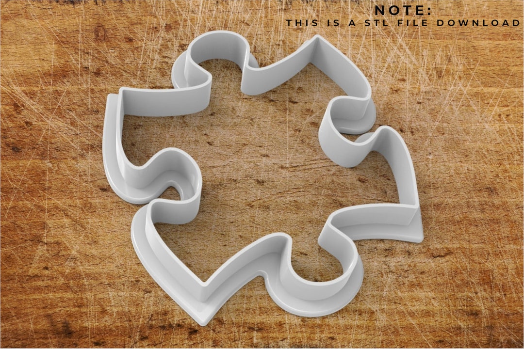 Puzzle Piece Cookie Cutter STL File - Etsy
