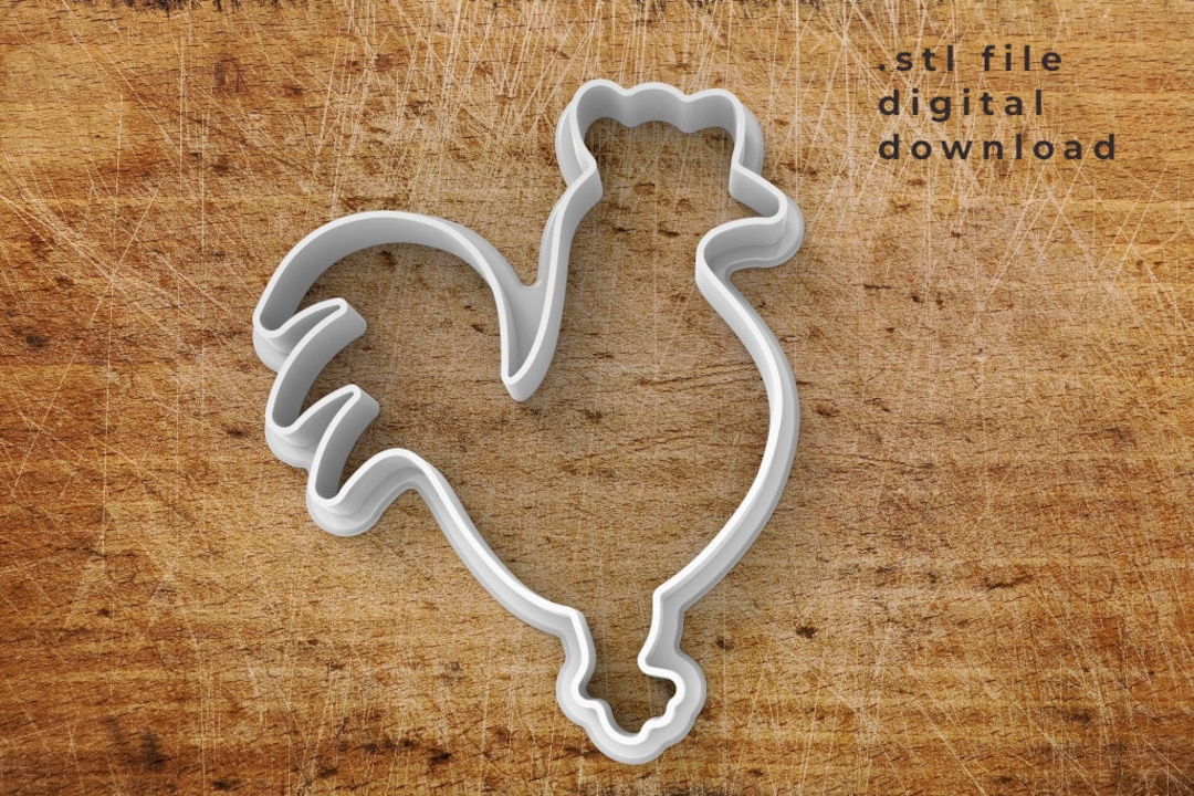Rooster Cookie Cutter STL File - Etsy