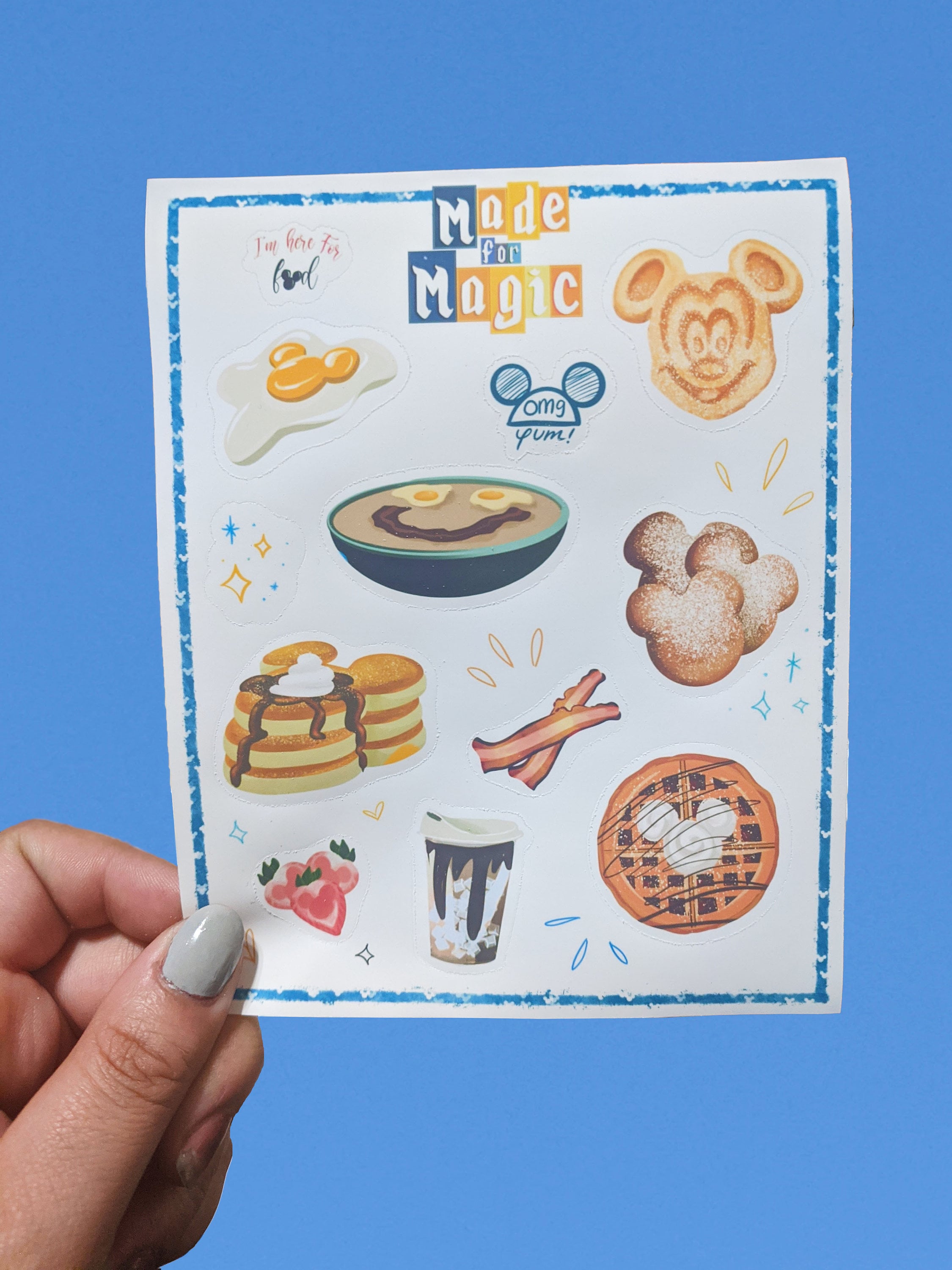 Disney Parks Breakfast Food Sticker Sheet / Die Cut MATTE | Etsy