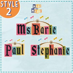 Custom Personalized Sticker Name | Disneyland Classic Logo-inspired ...
