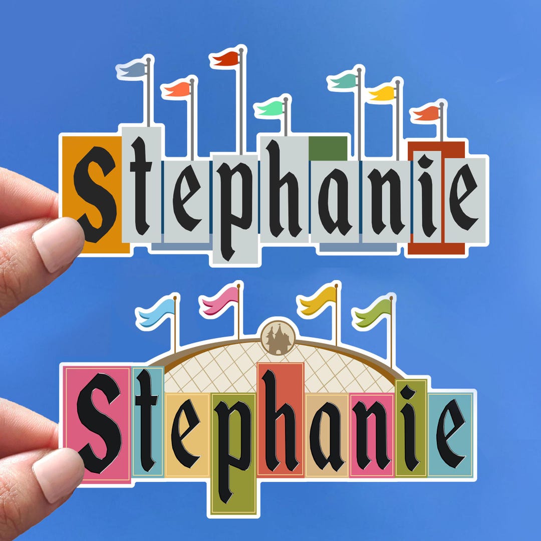 Custom Personalized Sticker Name | Disneyland Classic Logo-inspired ...